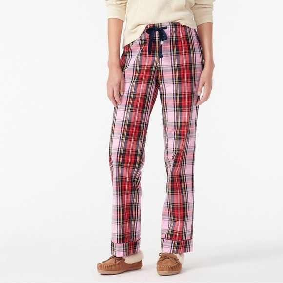 J. Crew | Intimates & Sleepwear | Jcrew Pajama Pants In Pink Tartan Sz ...